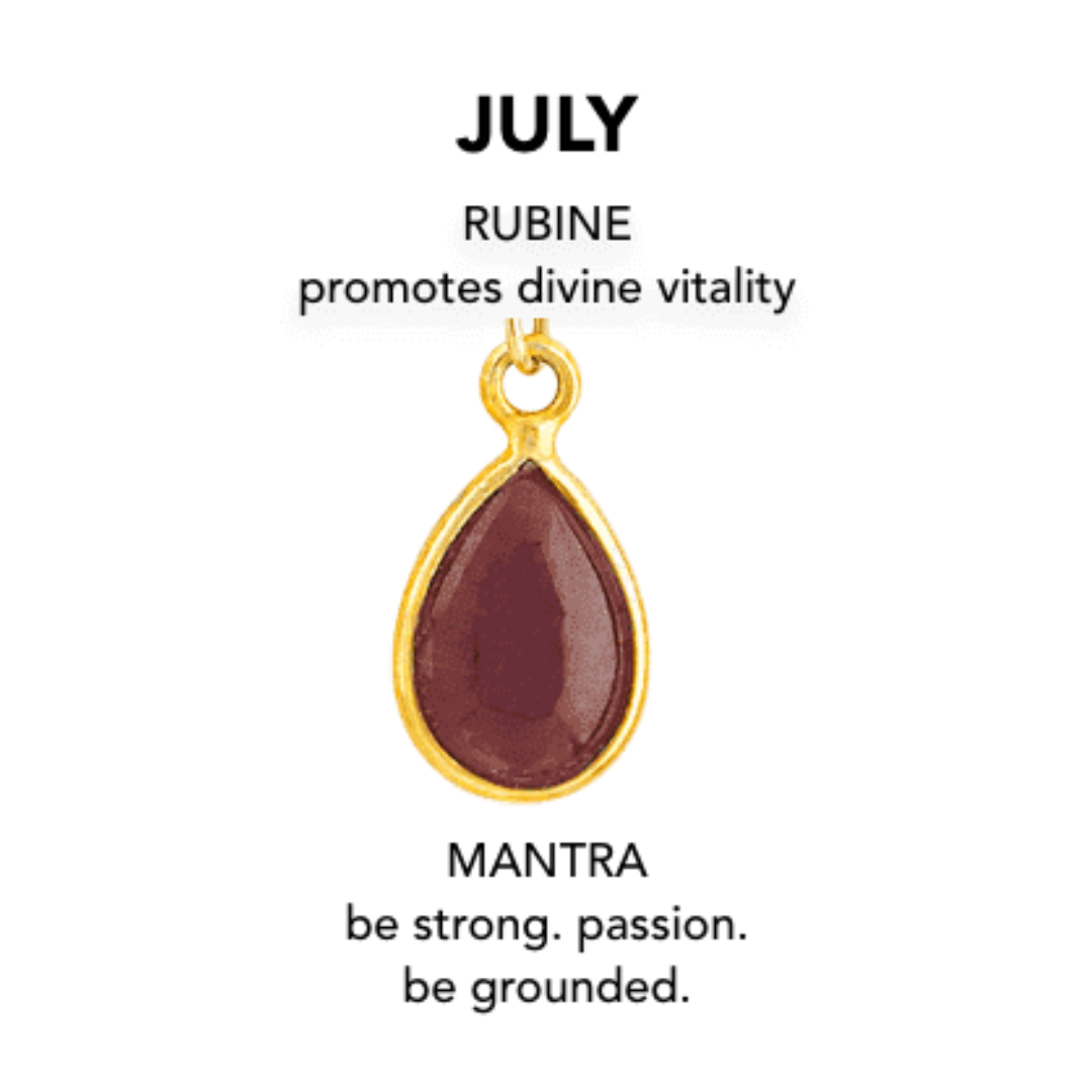 July Birthstone: Rubine – Mala and Mantra